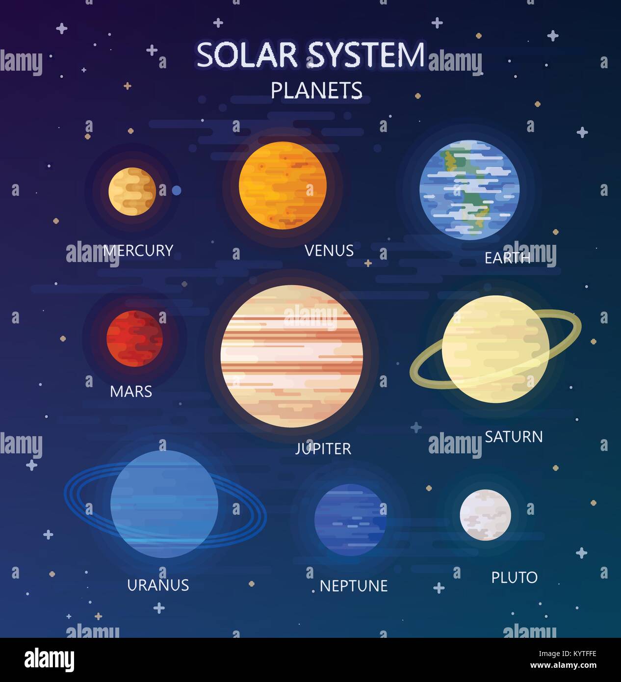 Planetary system objects Stock Vector Images - Alamy