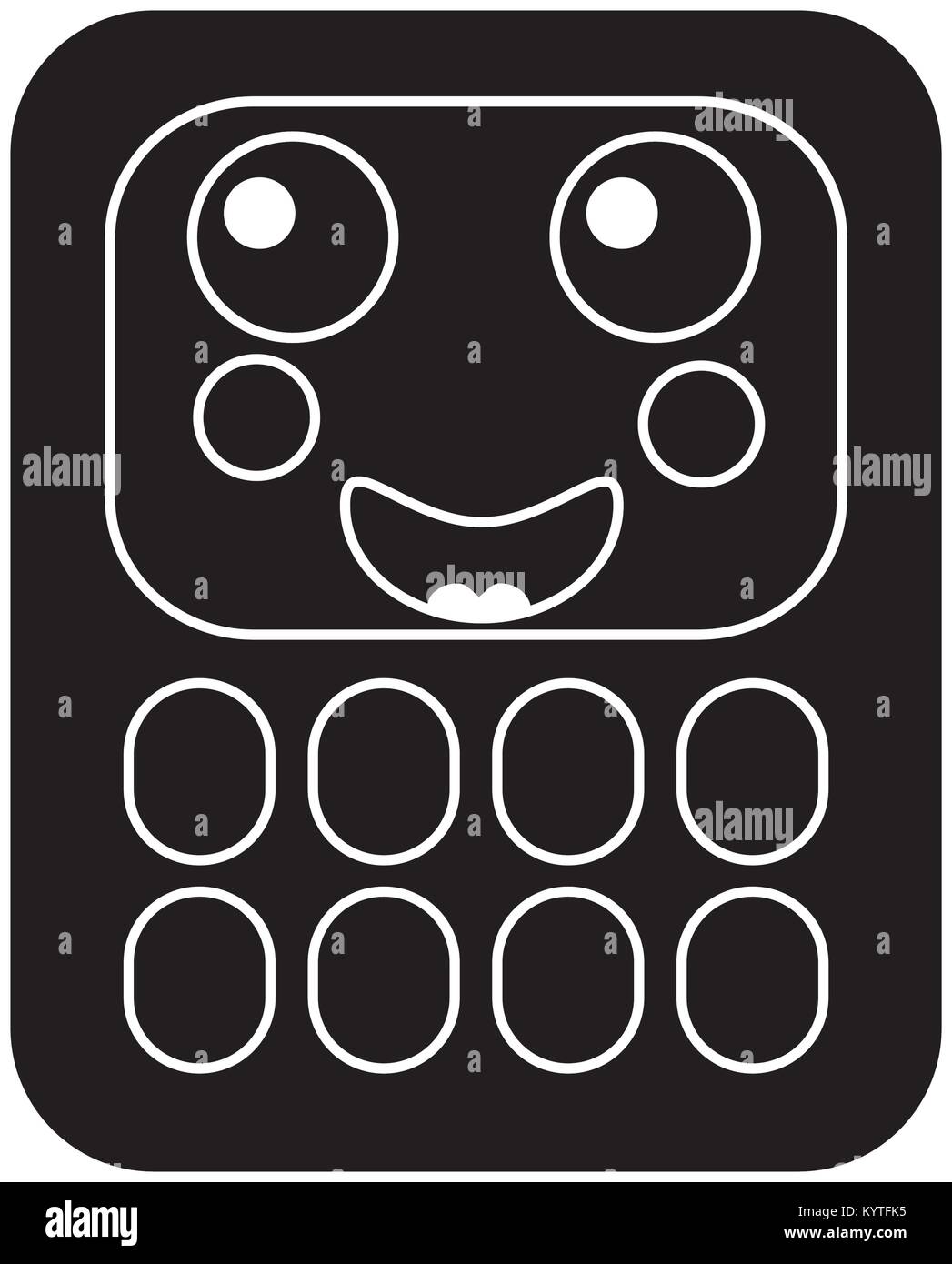 happy calculator school supplies kawaii icon image Stock Vector Image ...