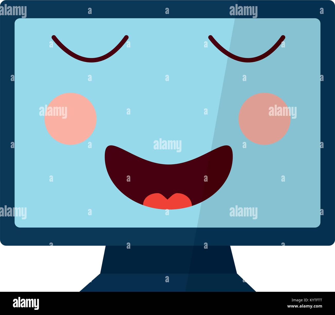 kawaii cute funny screen monitor Stock Vector Image & Art - Alamy