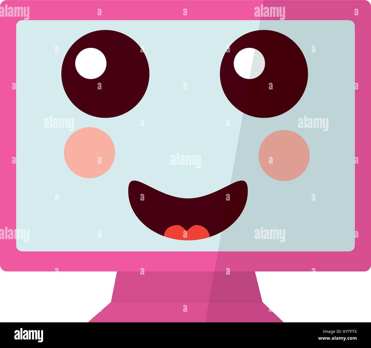 kawaii cute funny screen monitor Stock Vector Image & Art - Alamy