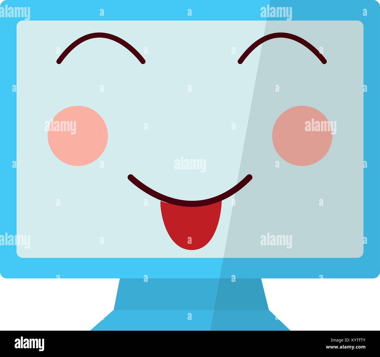kawaii cute funny screen monitor Stock Vector Image & Art - Alamy