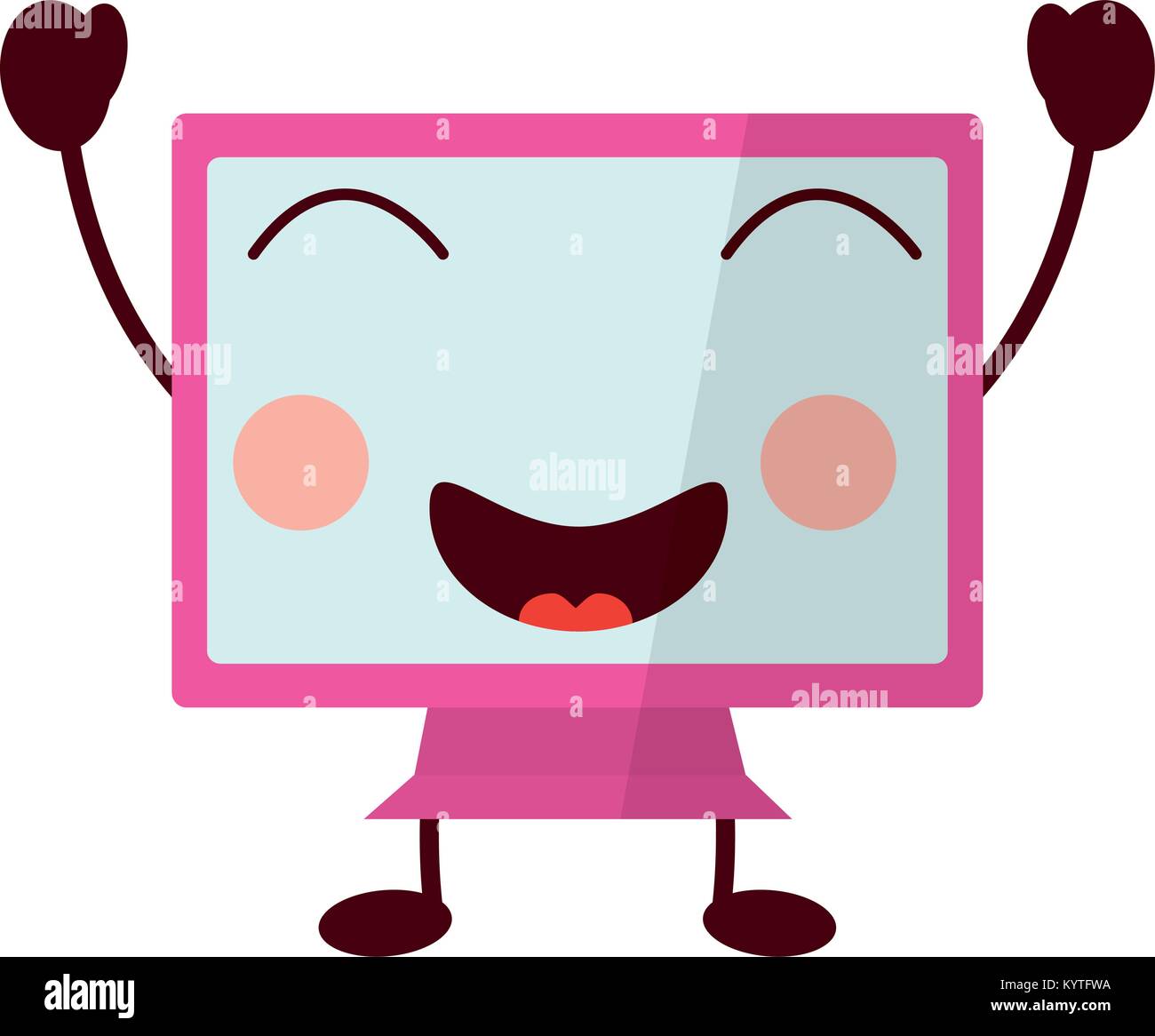kawaii cute funny screen monitor Stock Vector Image & Art - Alamy