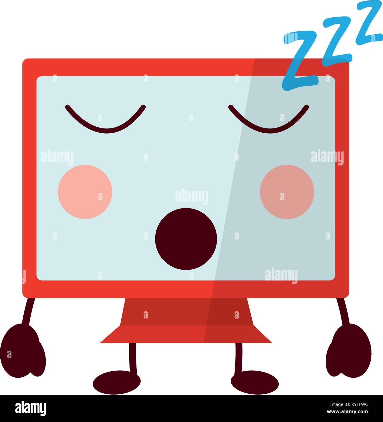 kawaii cute funny screen monitor Stock Vector Image & Art - Alamy