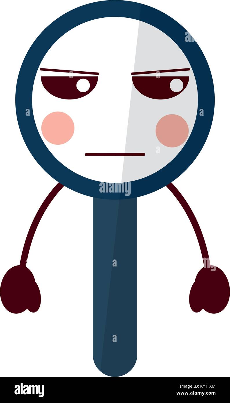 kawaii cute funny magnifying glass Stock Vector Image & Art - Alamy