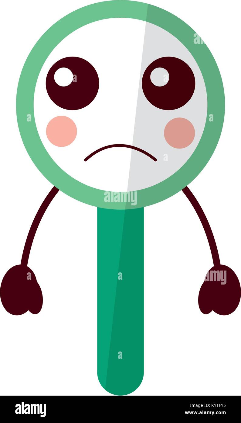 kawaii cute funny magnifying glass Stock Vector Image & Art - Alamy