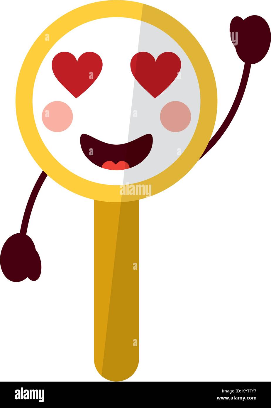 kawaii cute funny magnifying glass Stock Vector Image & Art - Alamy