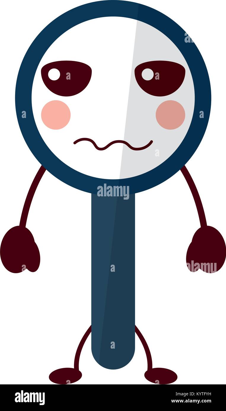 kawaii cute funny magnifying glass Stock Vector Image & Art - Alamy