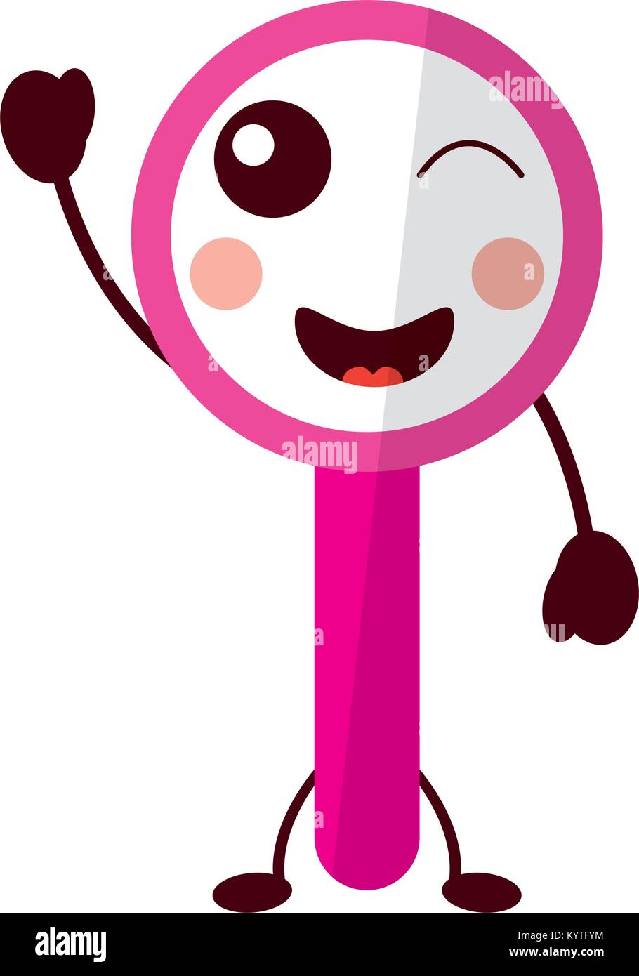 kawaii cute funny magnifying glass Stock Vector Image & Art - Alamy