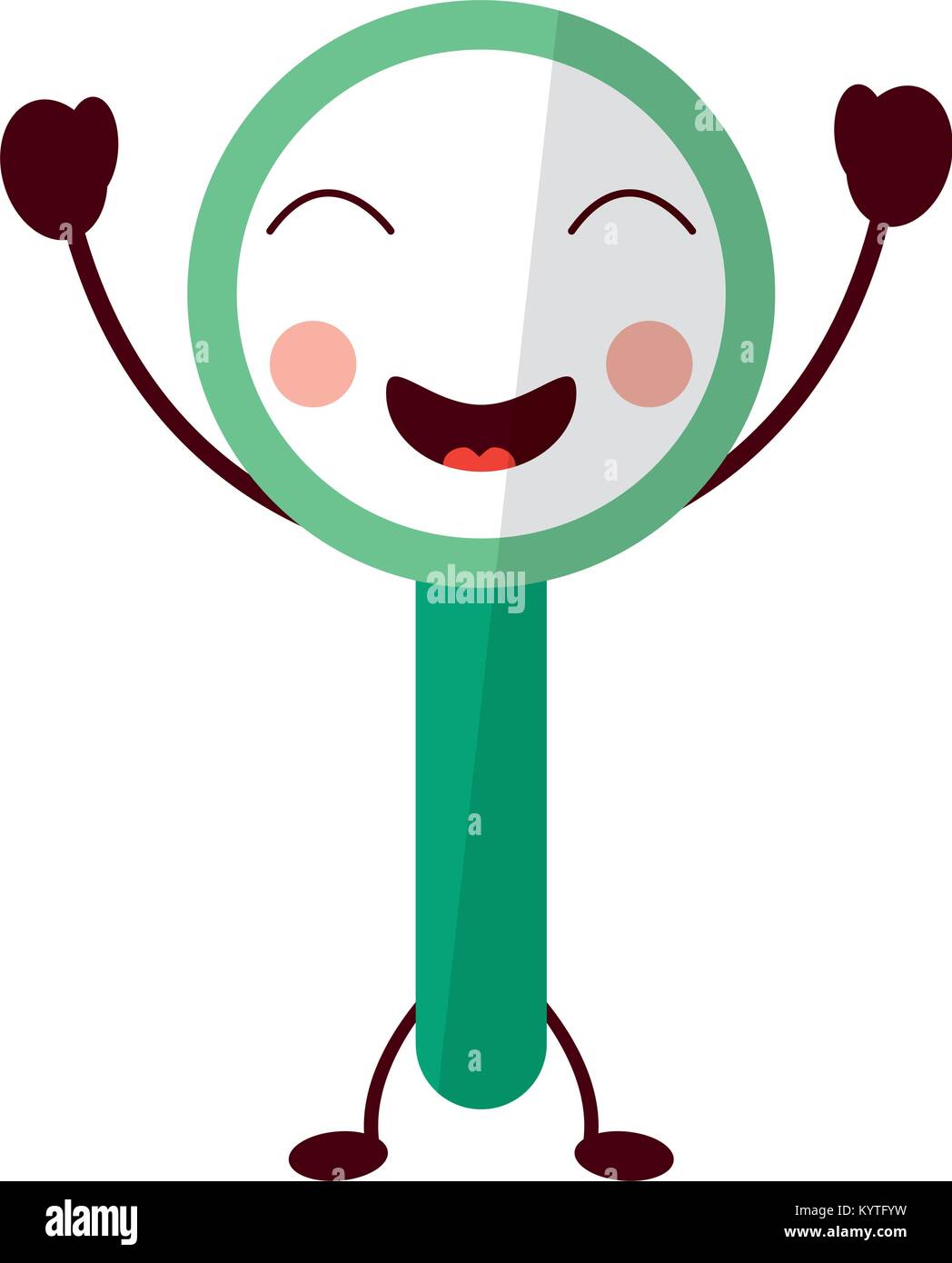 kawaii cute funny magnifying glass Stock Vector Image & Art - Alamy
