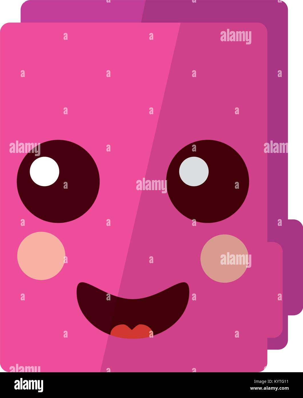 folder document kawaii cute cartoon Stock Vector Image & Art - Alamy