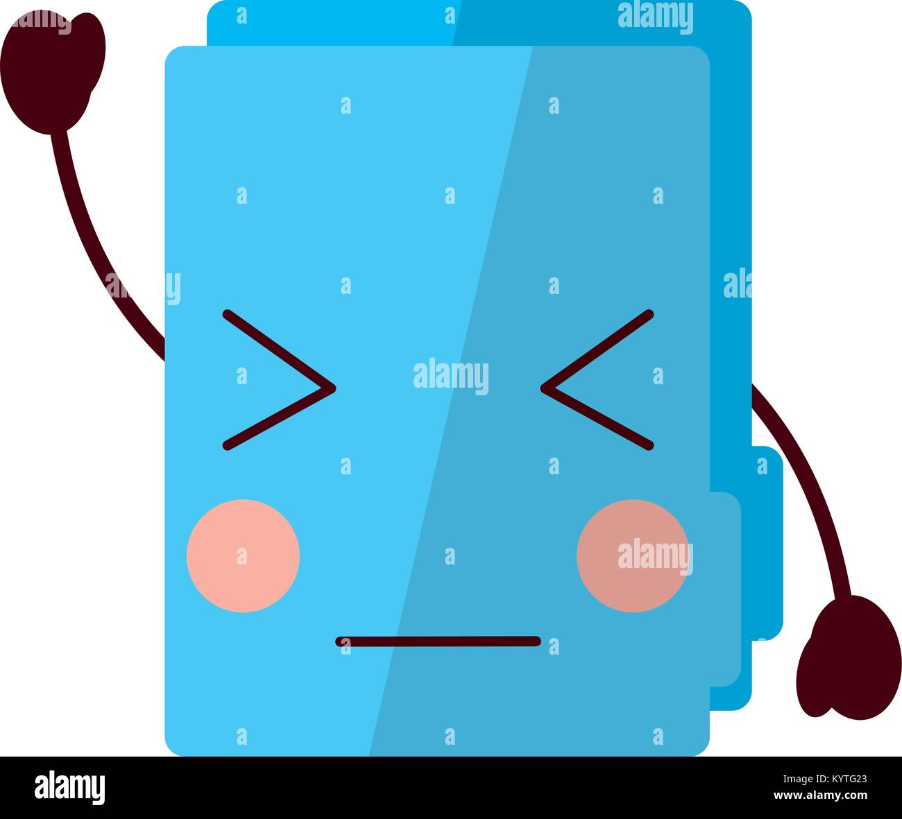 folder document kawaii cute cartoon Stock Vector Image & Art - Alamy