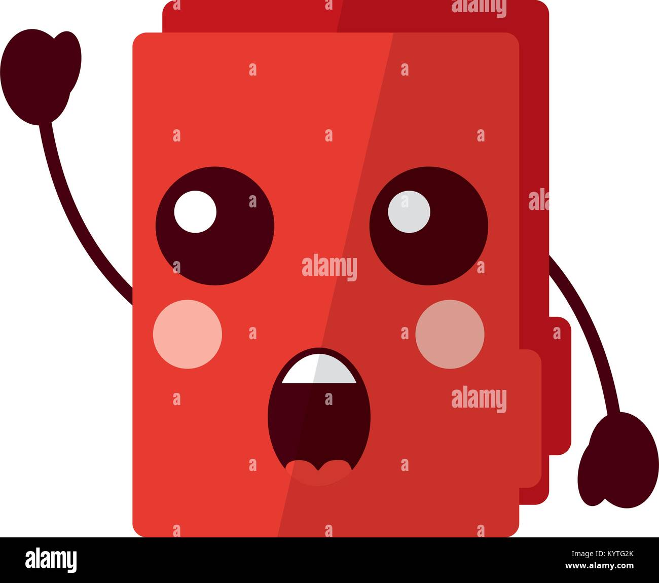 folder document kawaii cute cartoon Stock Vector Image & Art - Alamy