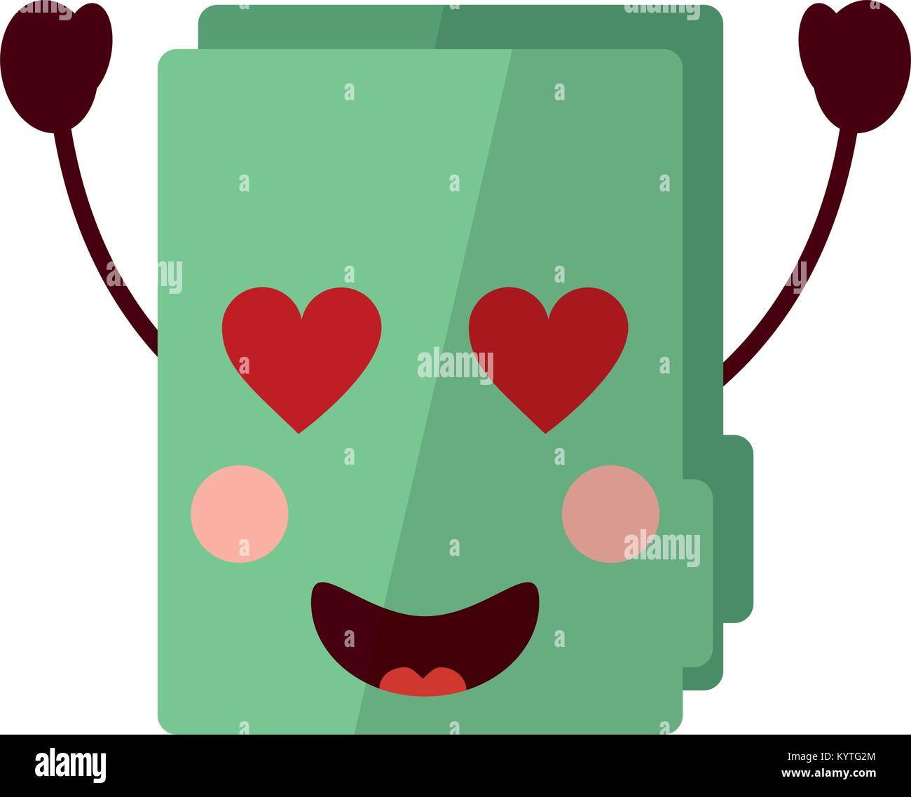 folder document kawaii cute cartoon Stock Vector Image & Art - Alamy