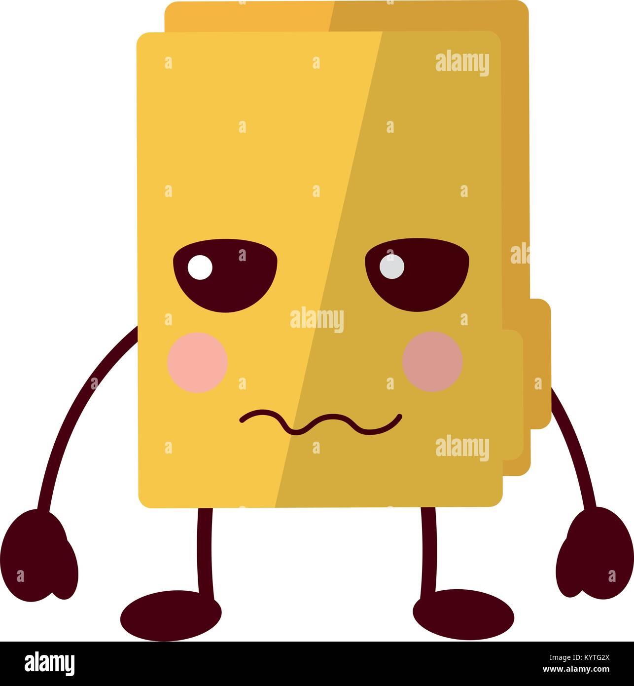 folder document kawaii cute cartoon Stock Vector Image & Art - Alamy