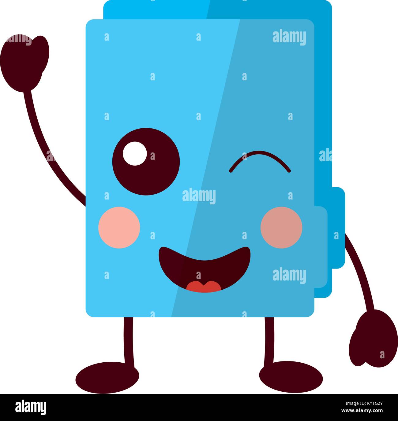 folder document kawaii cute cartoon Stock Vector Image & Art - Alamy