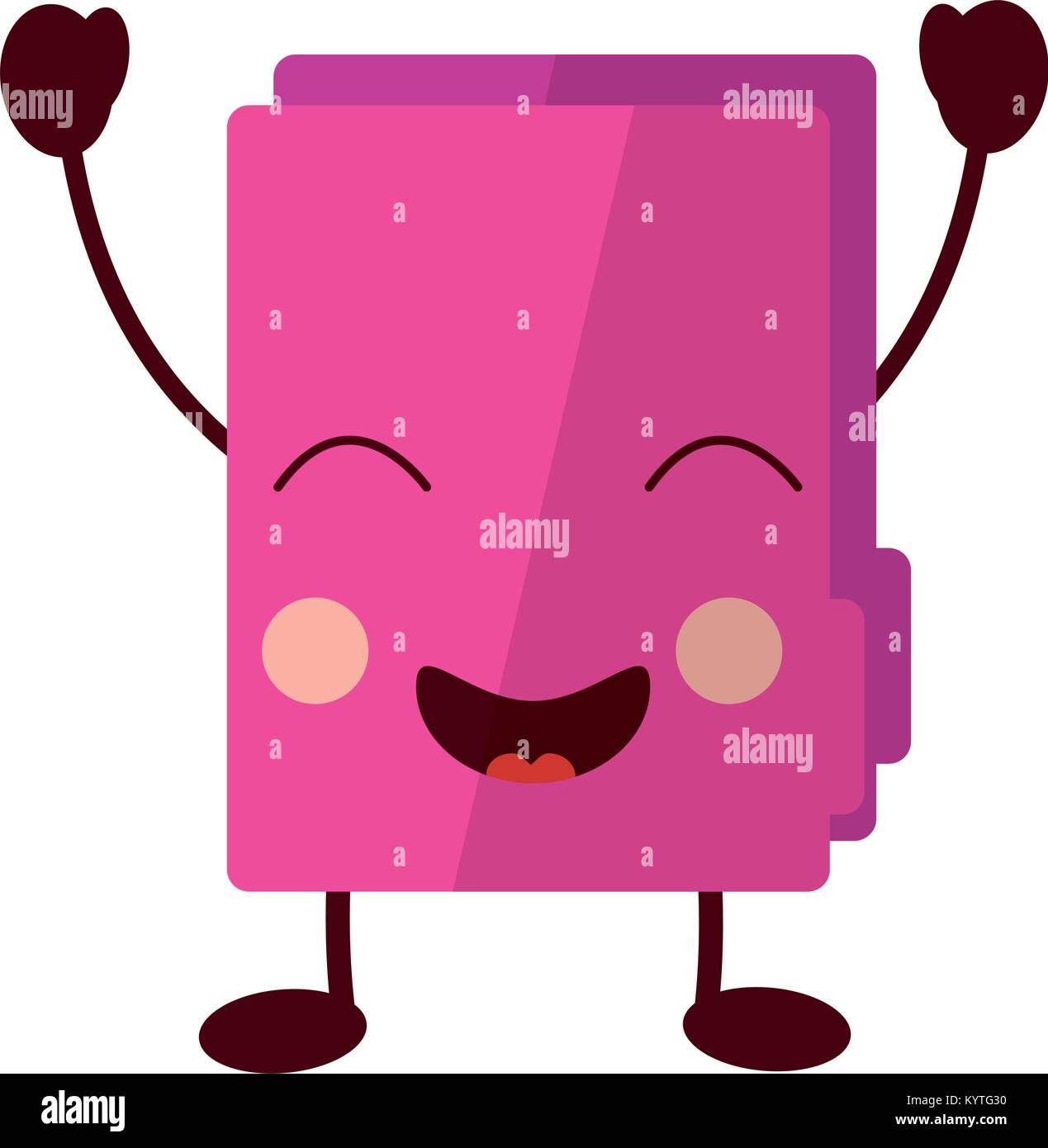 folder document kawaii cute cartoon Stock Vector Image & Art - Alamy