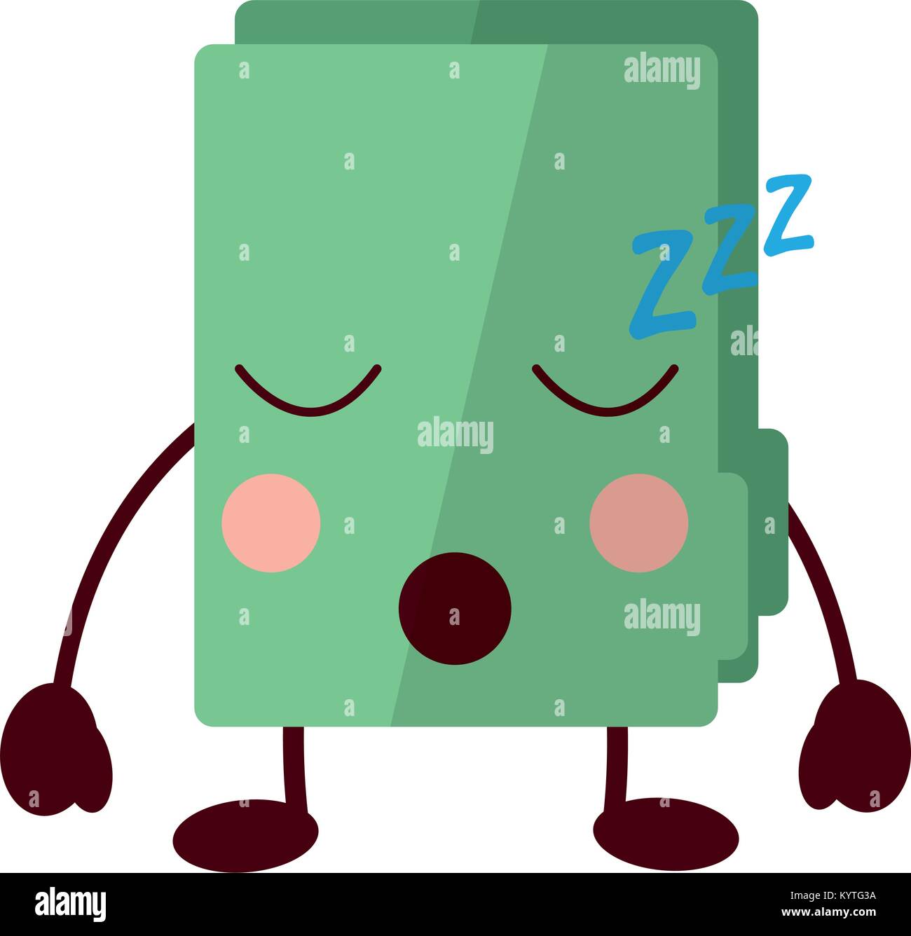 folder document kawaii cute cartoon Stock Vector Image & Art - Alamy