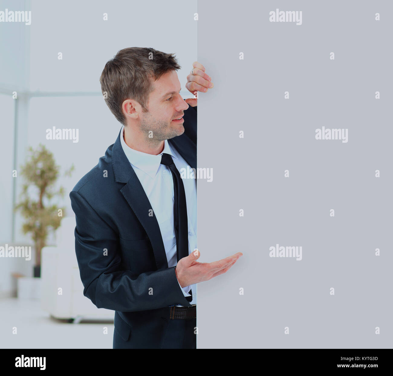 Businessman demonstrates the project to the potential customer Stock ...