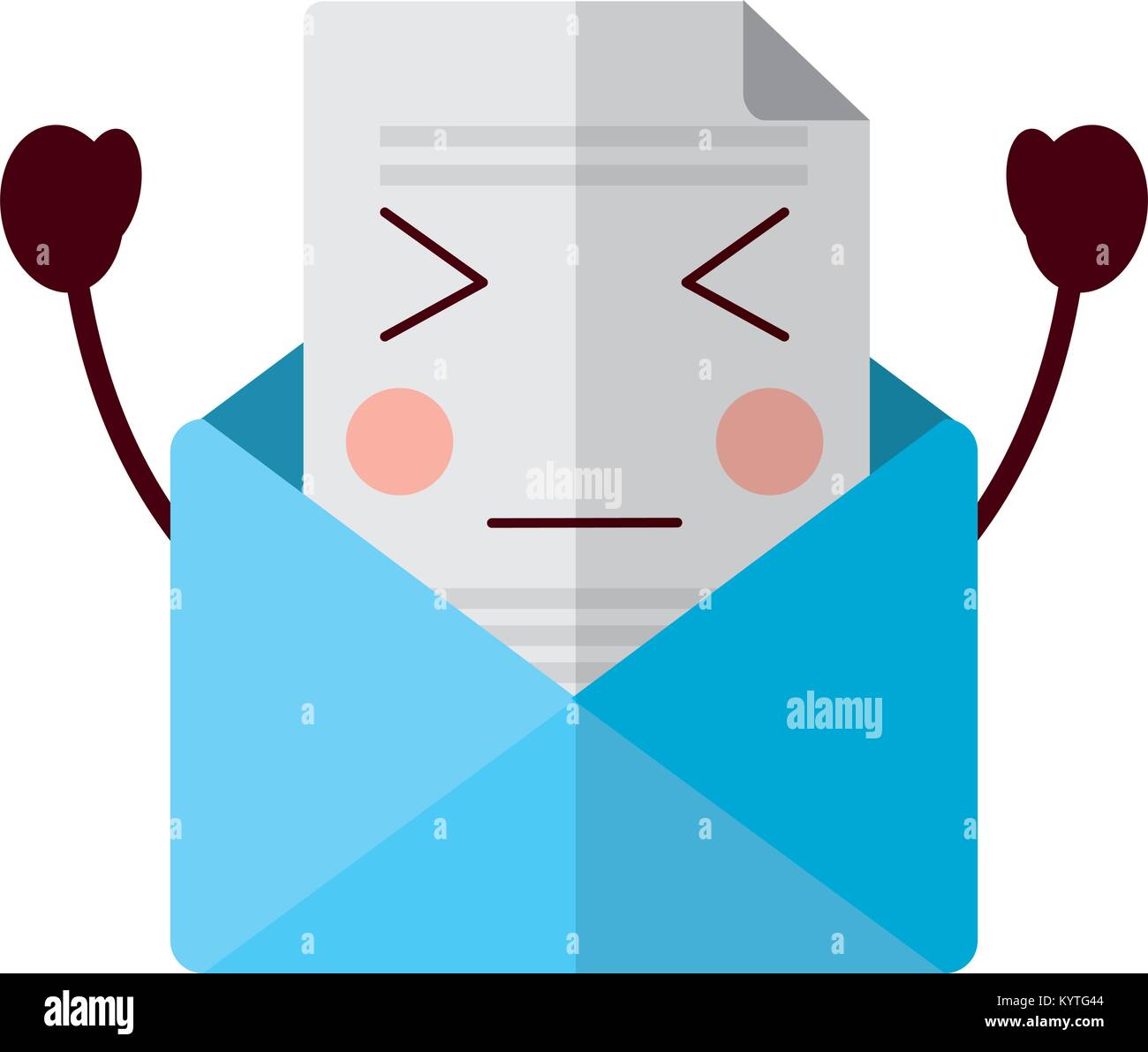 Kawaii message email cartoon hi-res stock photography and images - Alamy