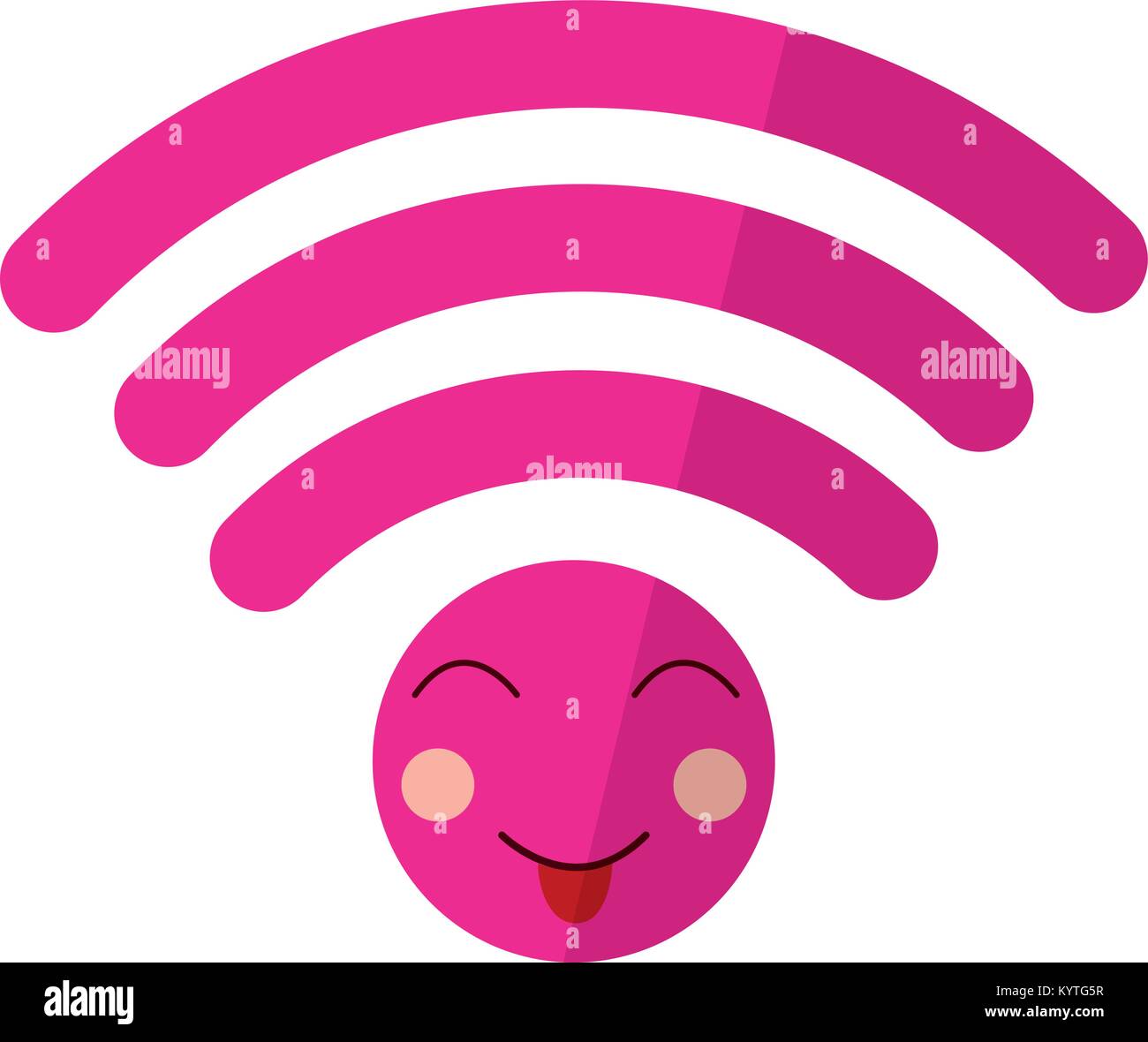 wifi kawaii icon image Stock Vector Image & Art - Alamy