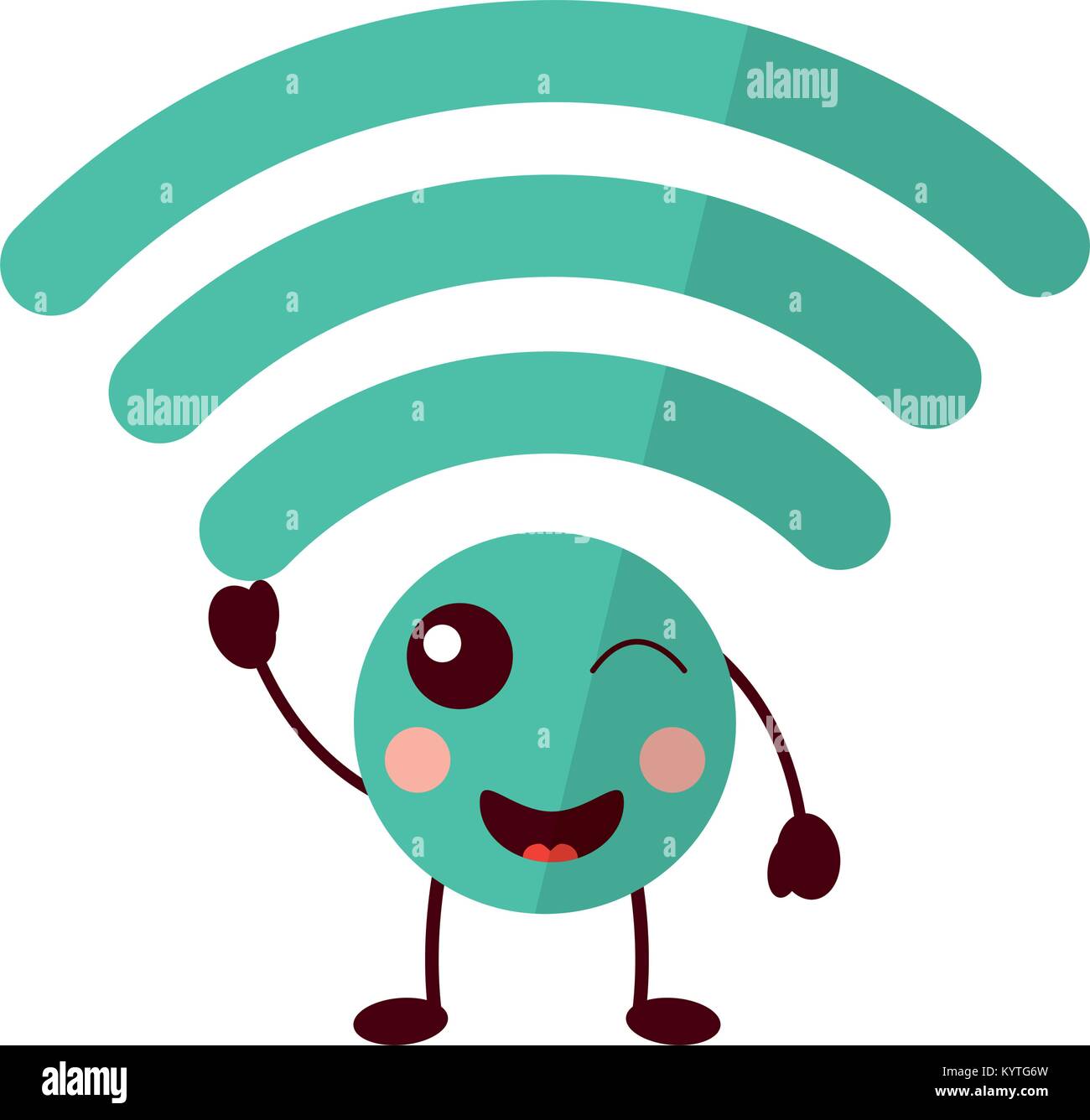 wifi kawaii icon image Stock Vector Image & Art - Alamy
