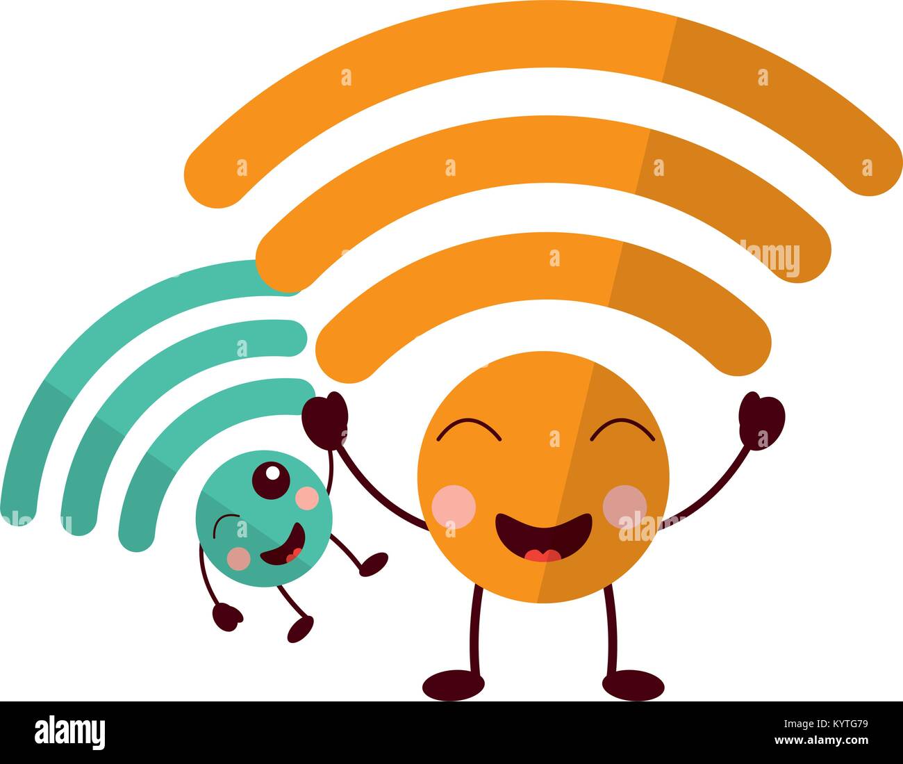 wifi kawaii icon image Stock Vector Image & Art - Alamy