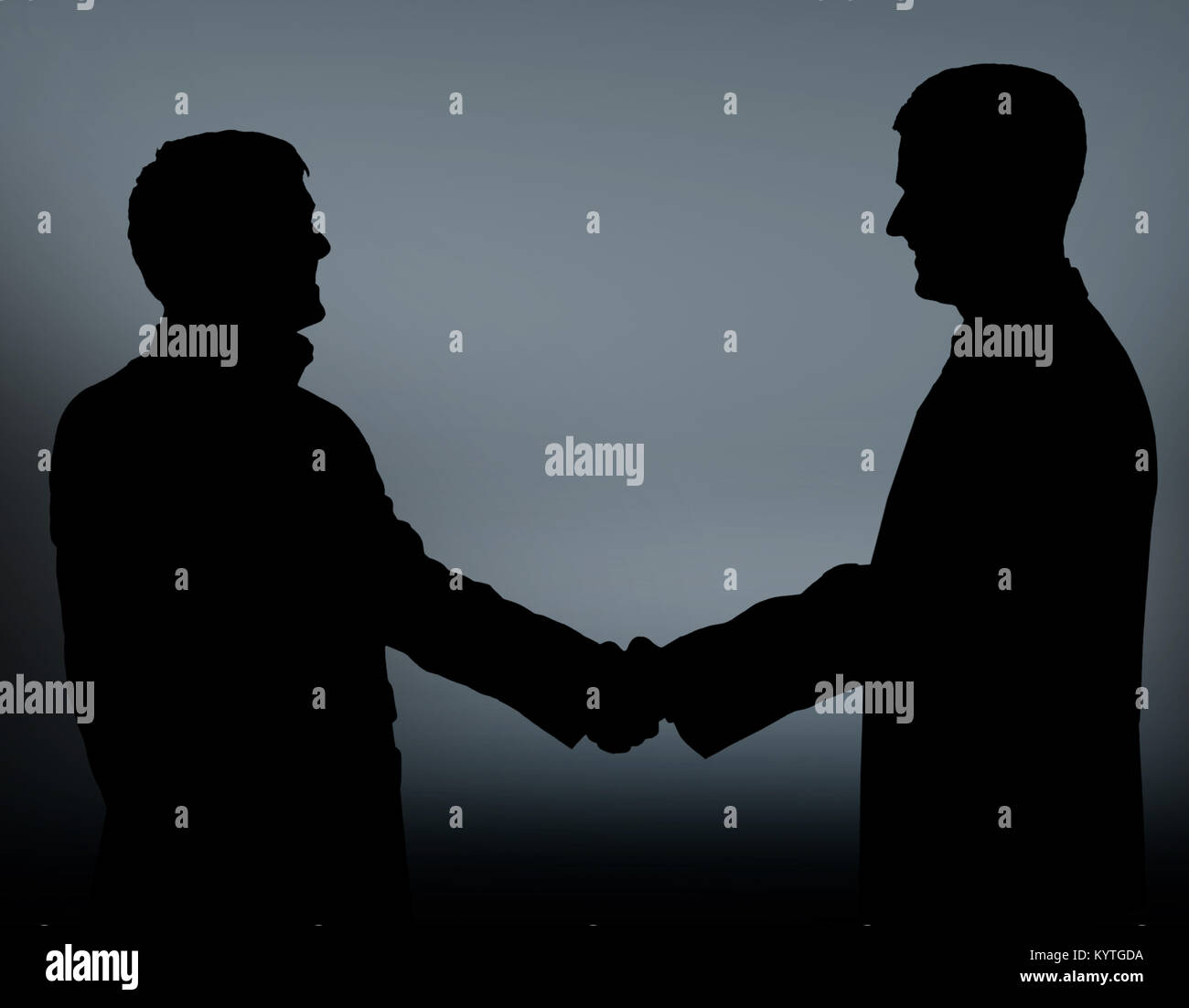 Businesspeople figures. Handshake Stock Photo - Alamy