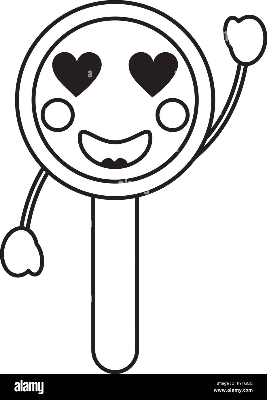 kawaii cute funny magnifying glass Stock Vector Image & Art - Alamy