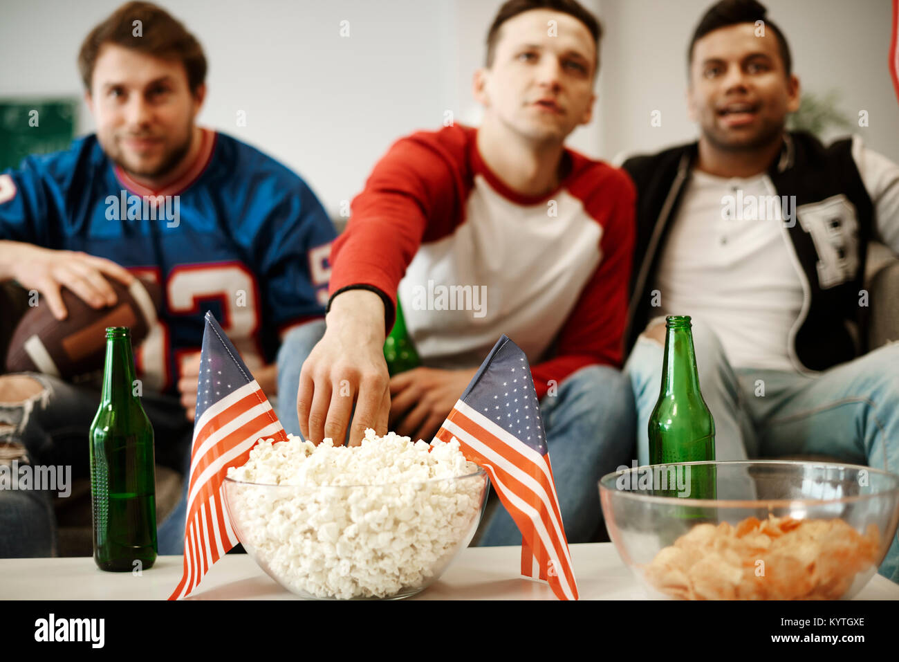 Football fan eating hi-res stock photography and images - Alamy