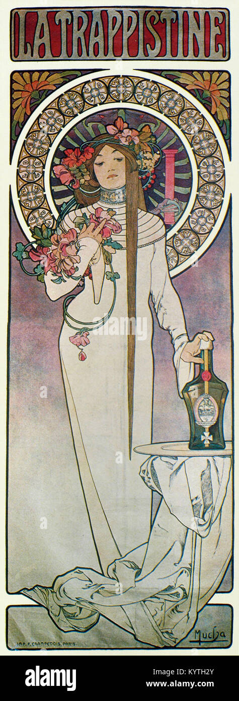 Alphonse maria mucha 1860 1939 la trappistine hi-res stock photography ...