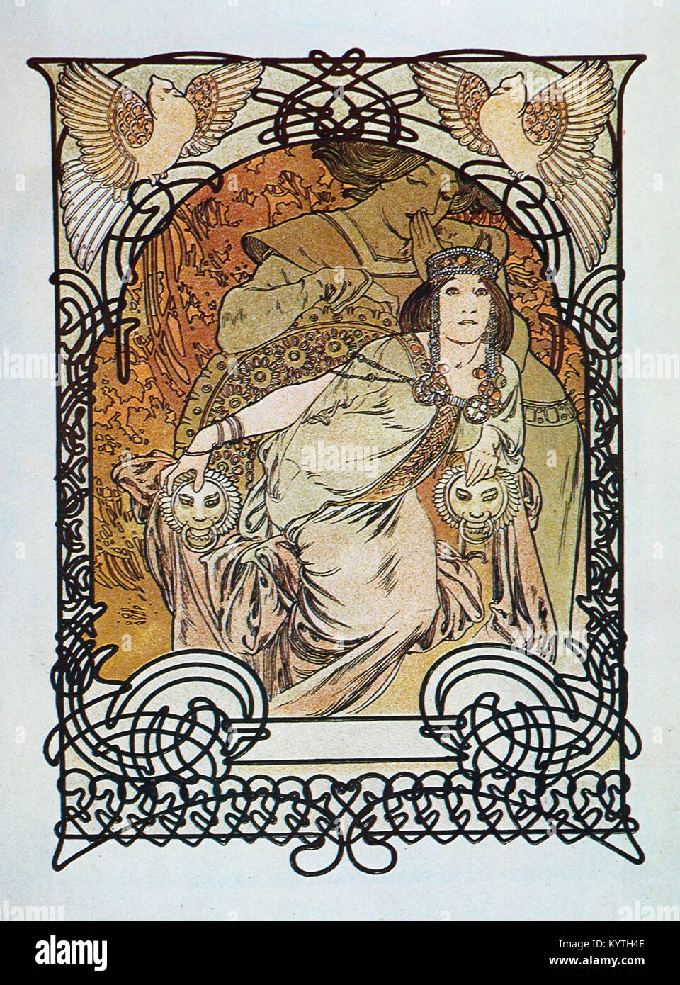 Alphonse Maria Mucha 1860 - 1939 Woman Indian Style Stock Photo - Alamy