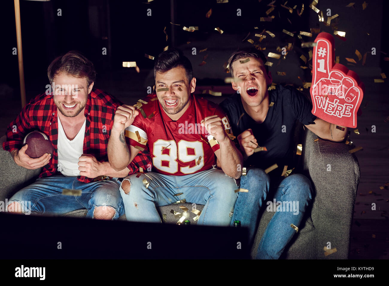 Male screaming supporting team watching hi-res stock photography and ...