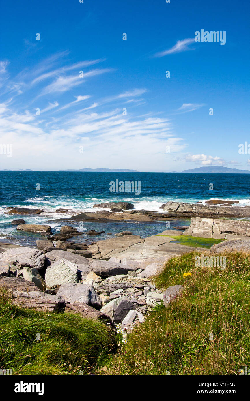 The slate coast line at Cromwell Point,Valentia Island, Ring of Kerry ...