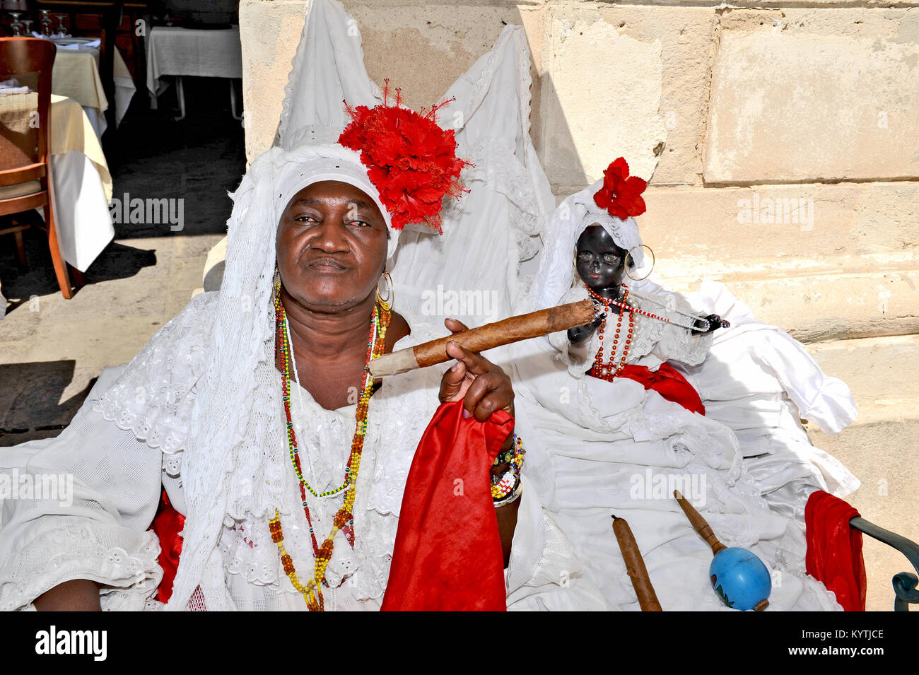 Cuba religion santeria woman white hi-res stock photography and images ...