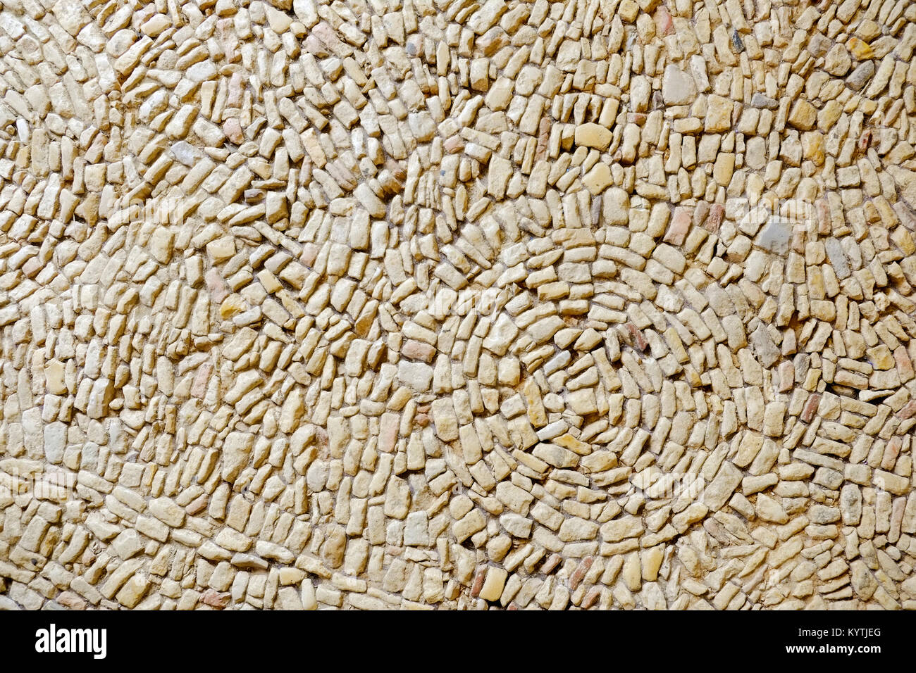 Small stone chippings set in a vague circle pattern to create outdoor ...