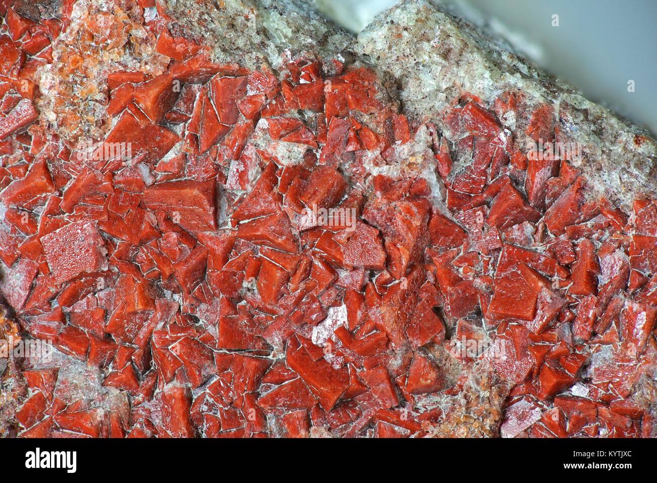 Rare red fluorite crystals from Finland Stock Photo - Alamy