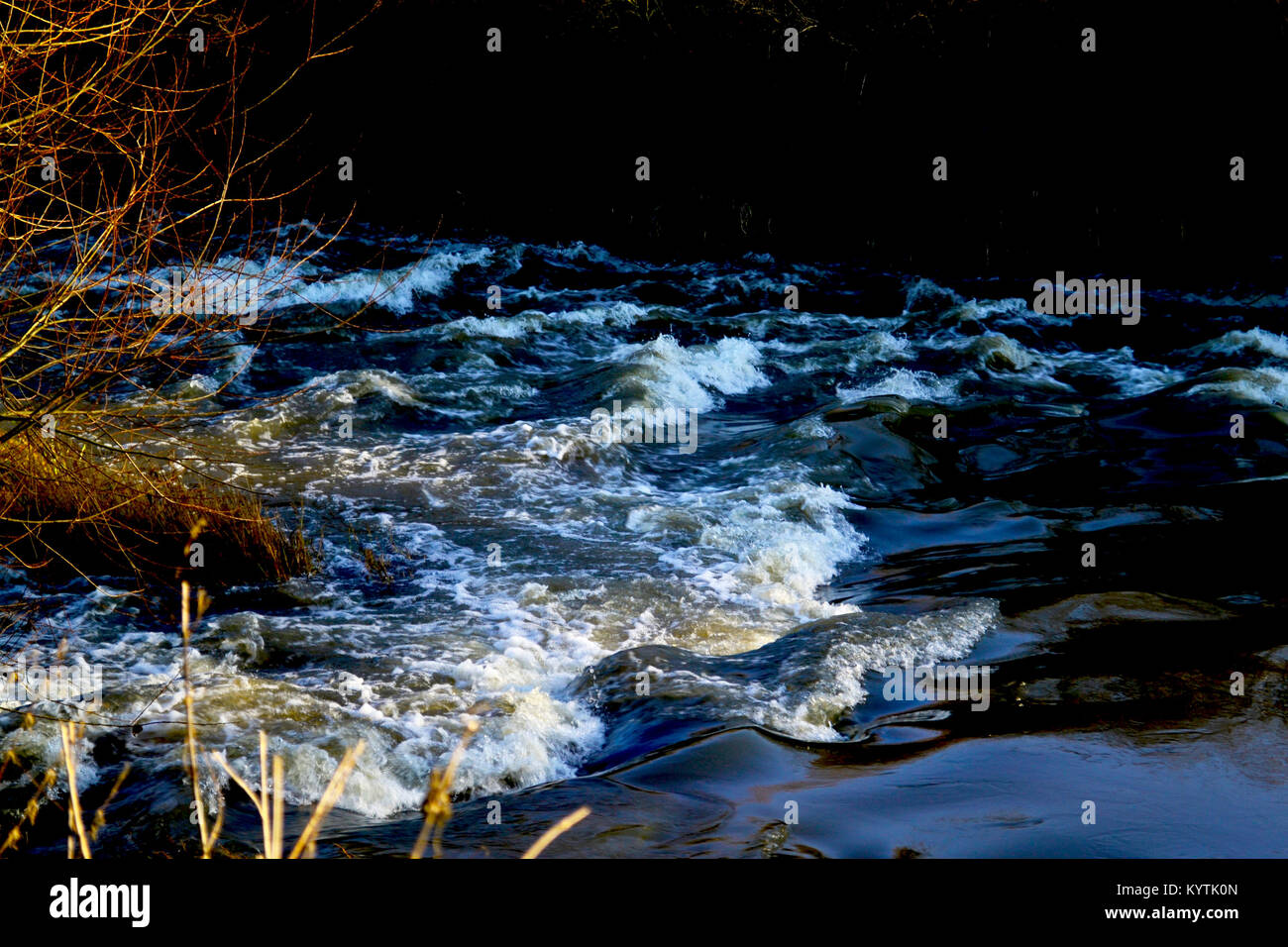 Fast flowing river Stock Photo - Alamy