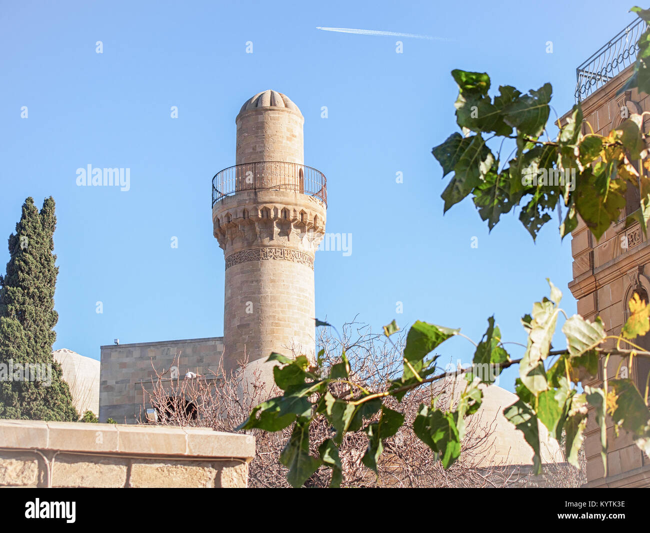 Ancient minaret of Muhammad Mosque in Baku old town Stock Photo - Alamy