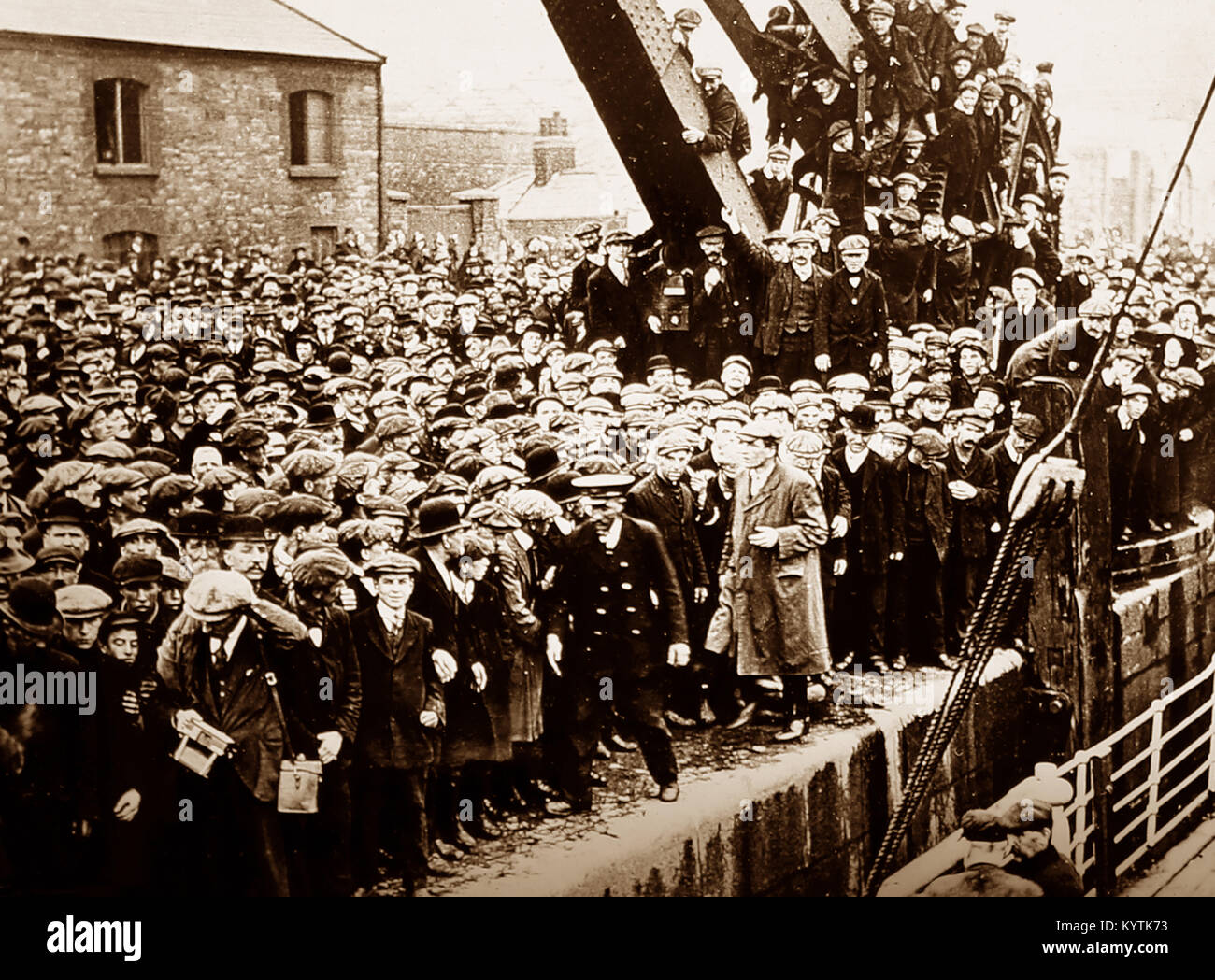 James (Jim) Larkin is walking behind the ship's officer in the ...