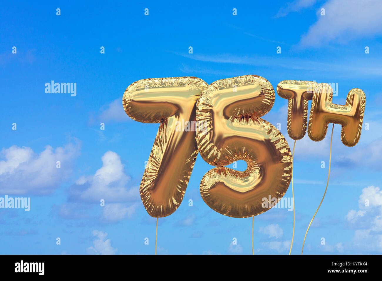 3d number 75 hi-res stock photography and images - Alamy