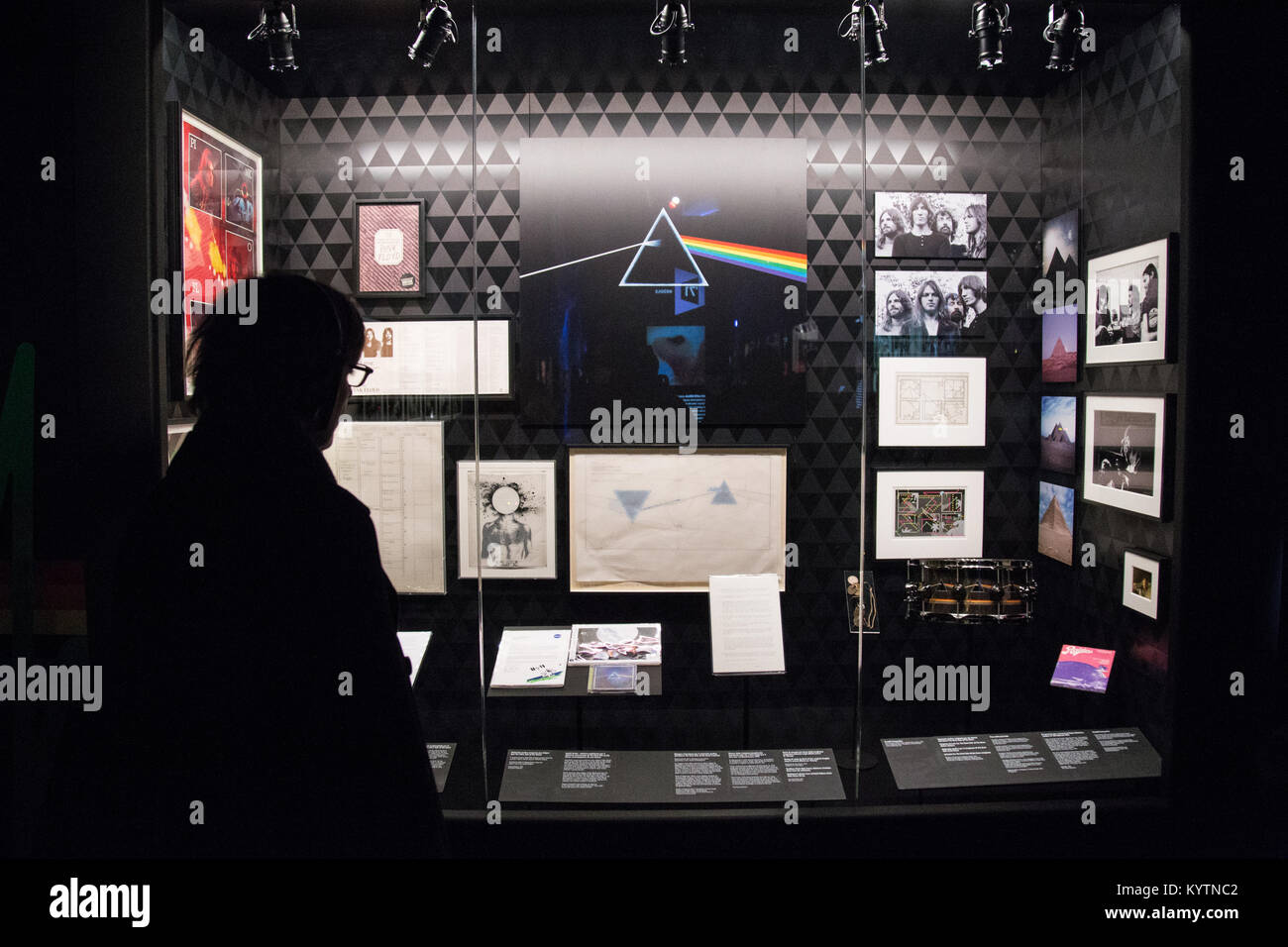 Roma, Italy. 16th Jan, 2018. Exhibition "The Pink Floyd Exhibition - Their Mortal Remains" at ...