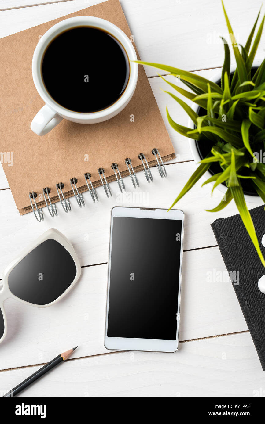 Modern office desktop Stock Photo - Alamy