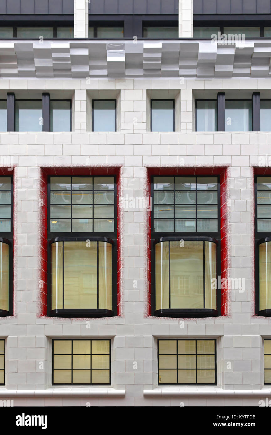 Big Glass Windows Exterior on White Facade Building Stock Photo - Alamy