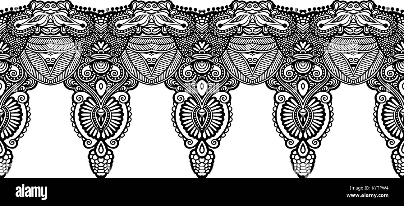 decorative ornate design stripe pattern, ethnic floral seamless Stock ...