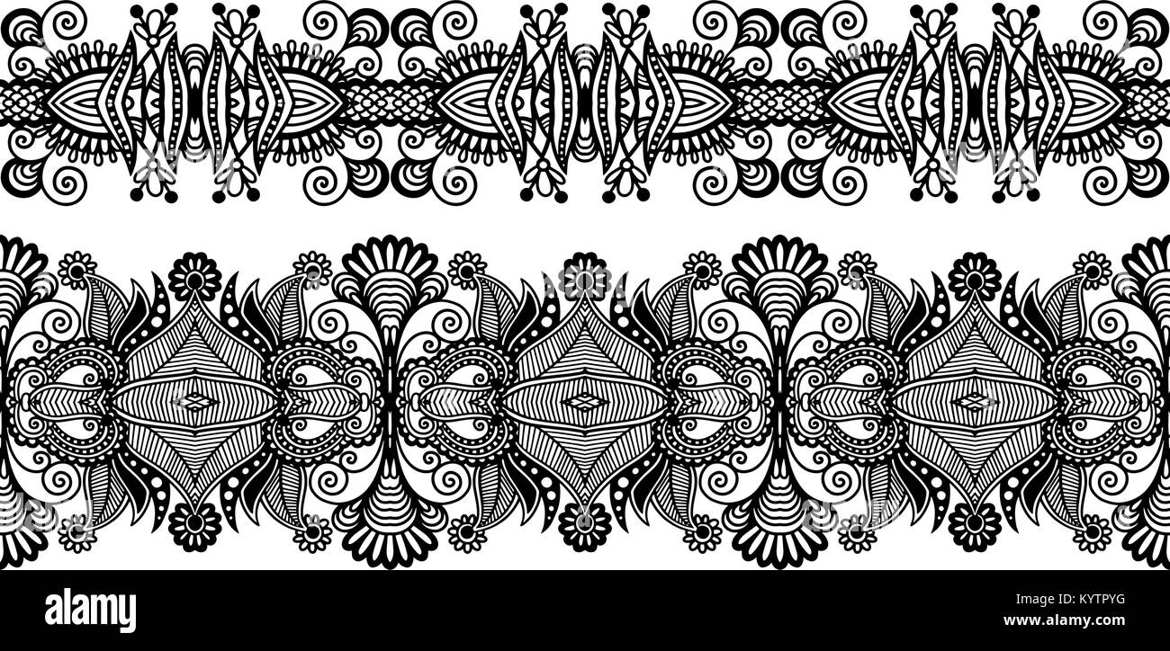 decorative ornate design stripe pattern, ethnic floral seamless Stock ...