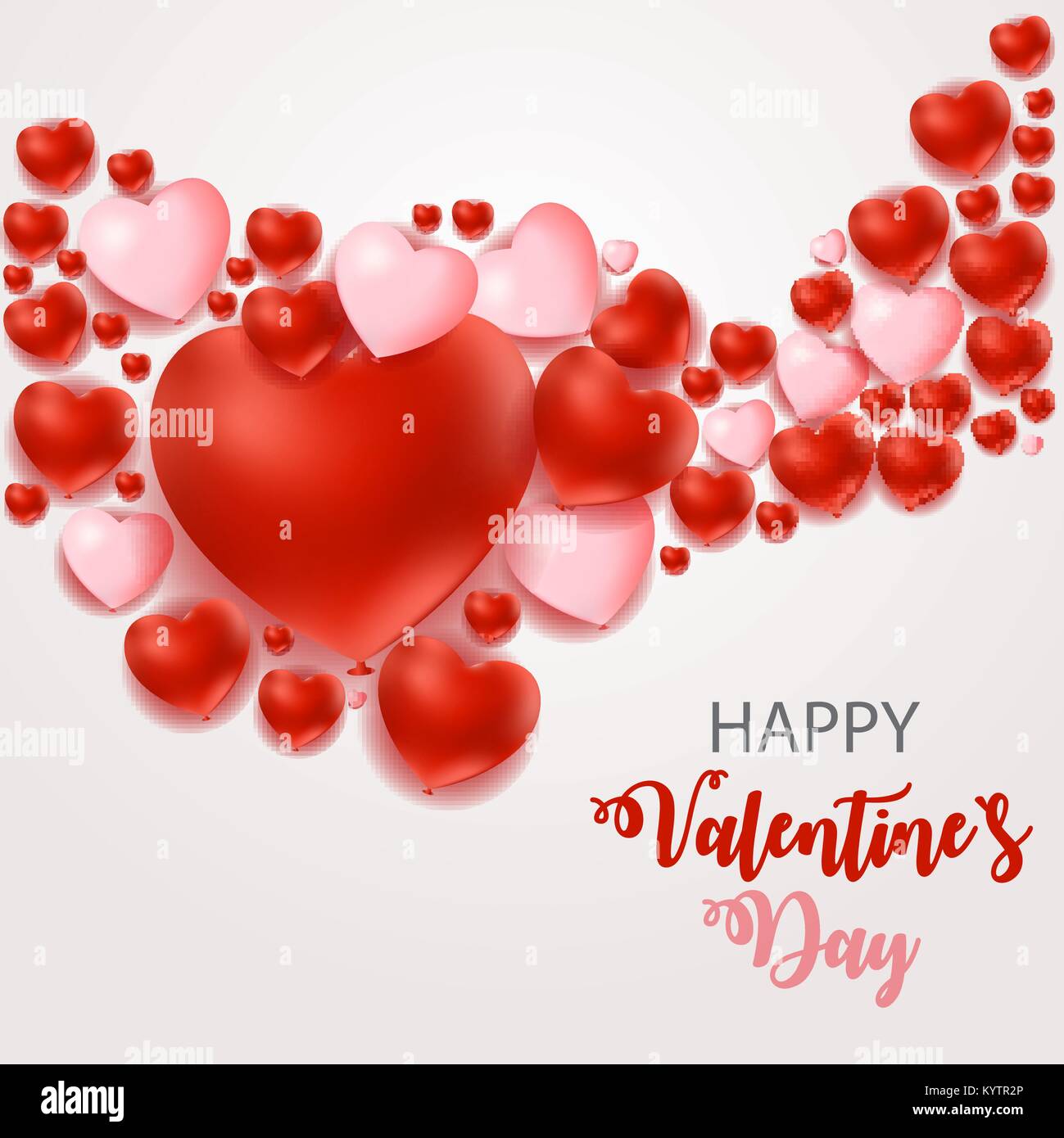 Valentine's Day Heart Love and Feelings Background Design. Vector ...