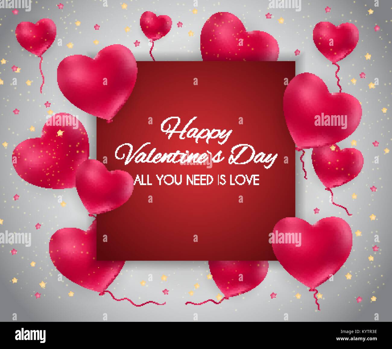 Valentine's Day Heart Love and Feelings Background Design. Vector ...