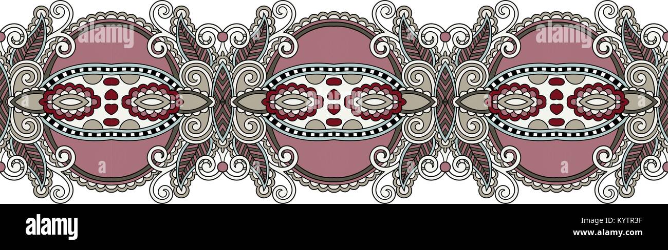 decorative ethnic stripe pattern, indian paisley design Stock Vector ...