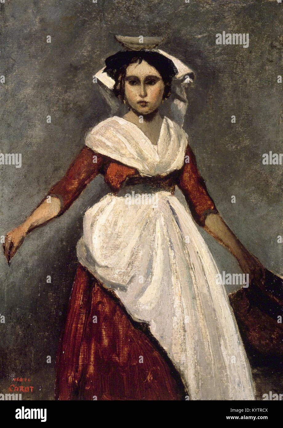 Camille Corot - An Italian Girl Stock Photo - Alamy
