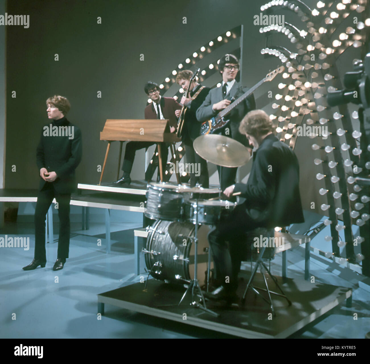 MANFRED MANN English rock group with vocalist Mike d"Abo in 1966. Photo ...